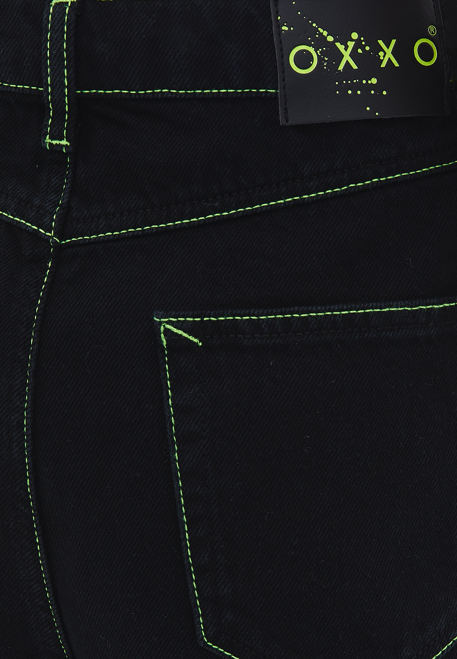Siyah Ultra Yüksek Bel Denim Şort 24KOX-ALONDRA | OXXO